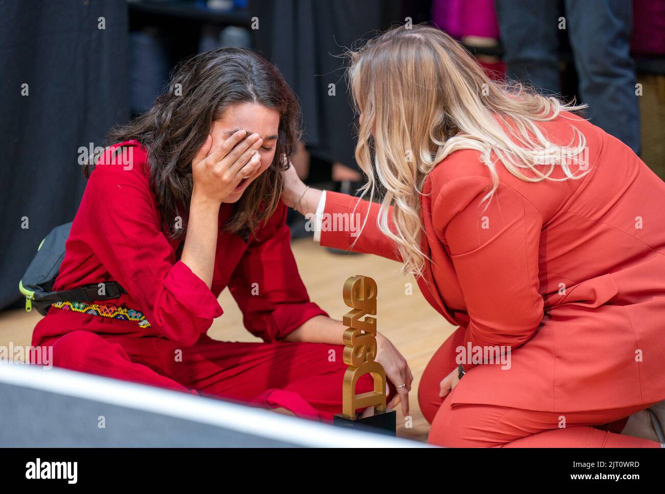 Lara Ricote reacts after winning the Dave's Edinburgh Comedy Best ...