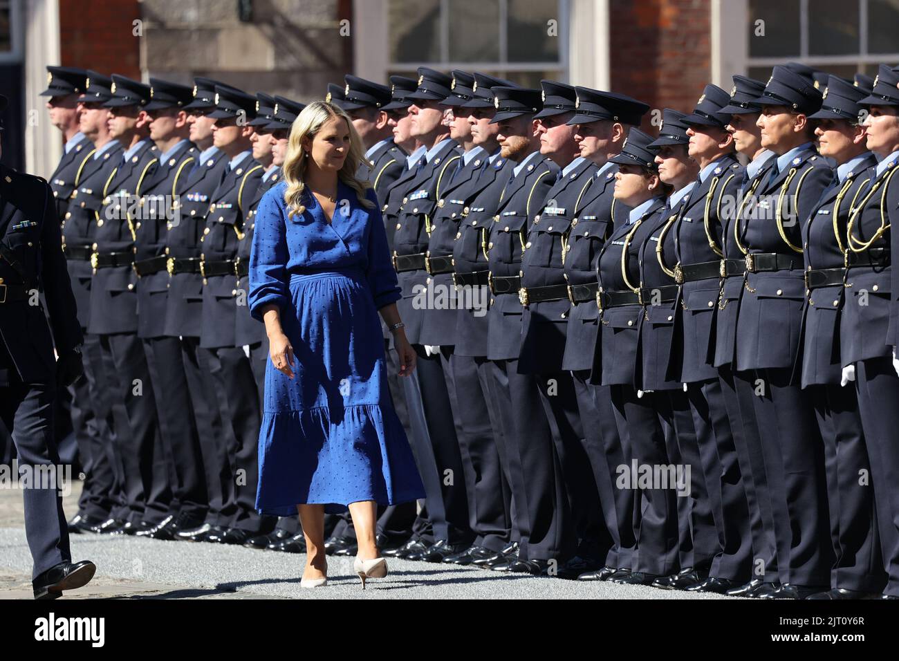 Minister for Justice, Helen McEntee T.D. with Gardai during a parade at ...