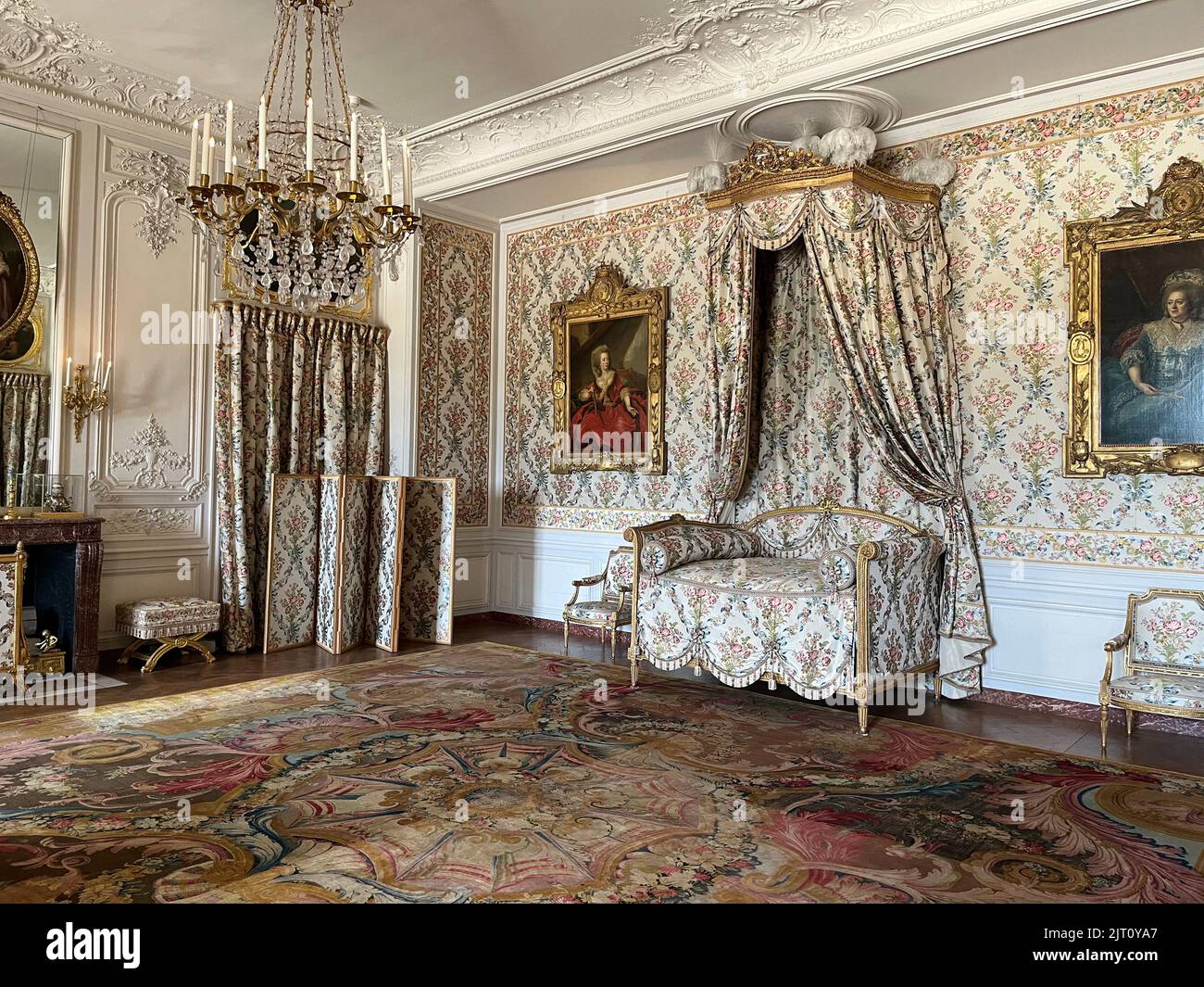 Versailles Castle interiors Stock Photo - Alamy