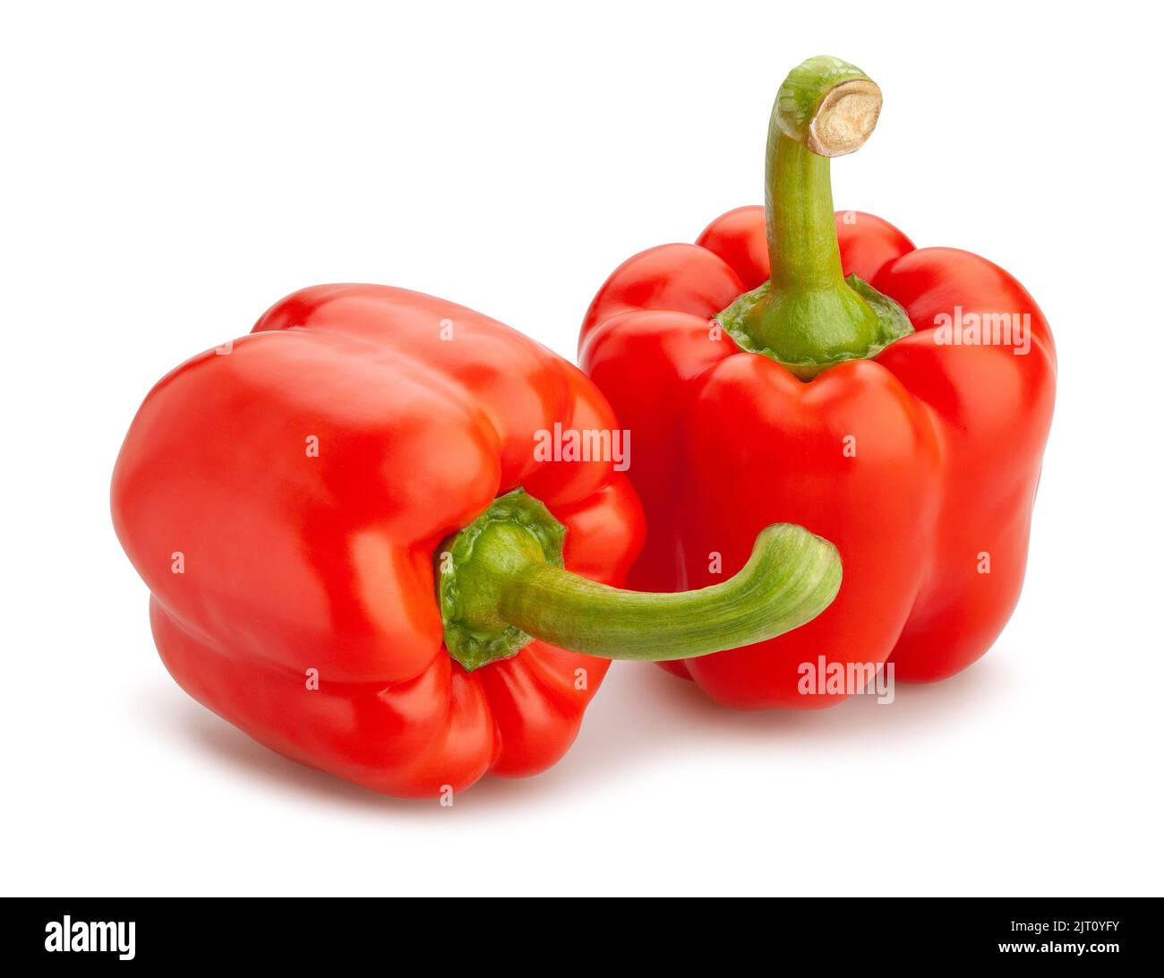 bell pepper path isolated on white Stock Photo - Alamy