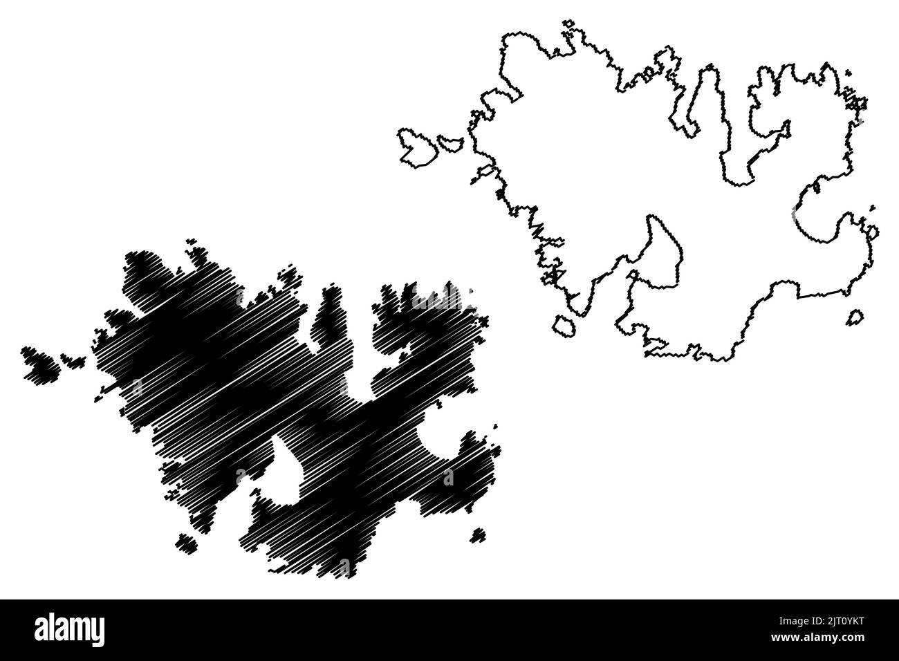 Papa Stour island (United Kingdom of Great Britain and Northern Ireland, Scotland, Shetland ...