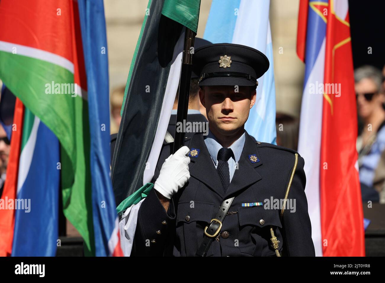 Gardai during a parade in Dublin marking 100 years since the first ...