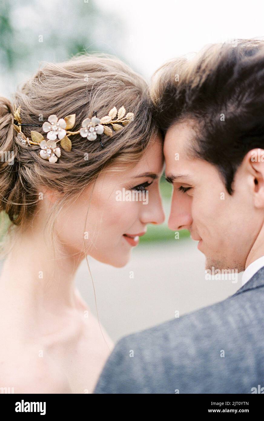 Couple blonde forehead to forehead hi-res stock photography and images ...