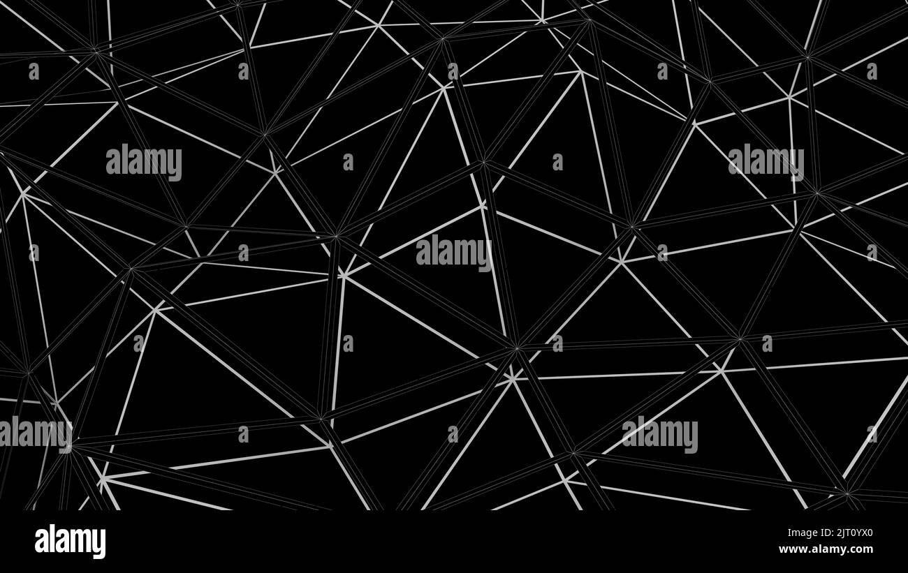 Abstract simple triangulated wireframe background. 3d render Stock ...