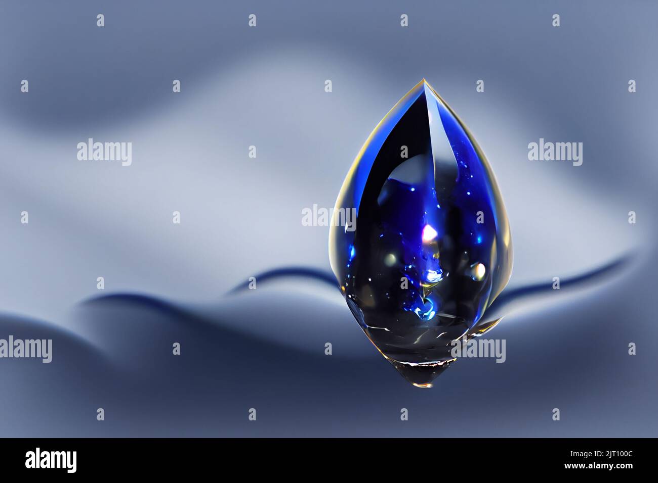 A blue crystal in bubble shape Stock Photo - Alamy