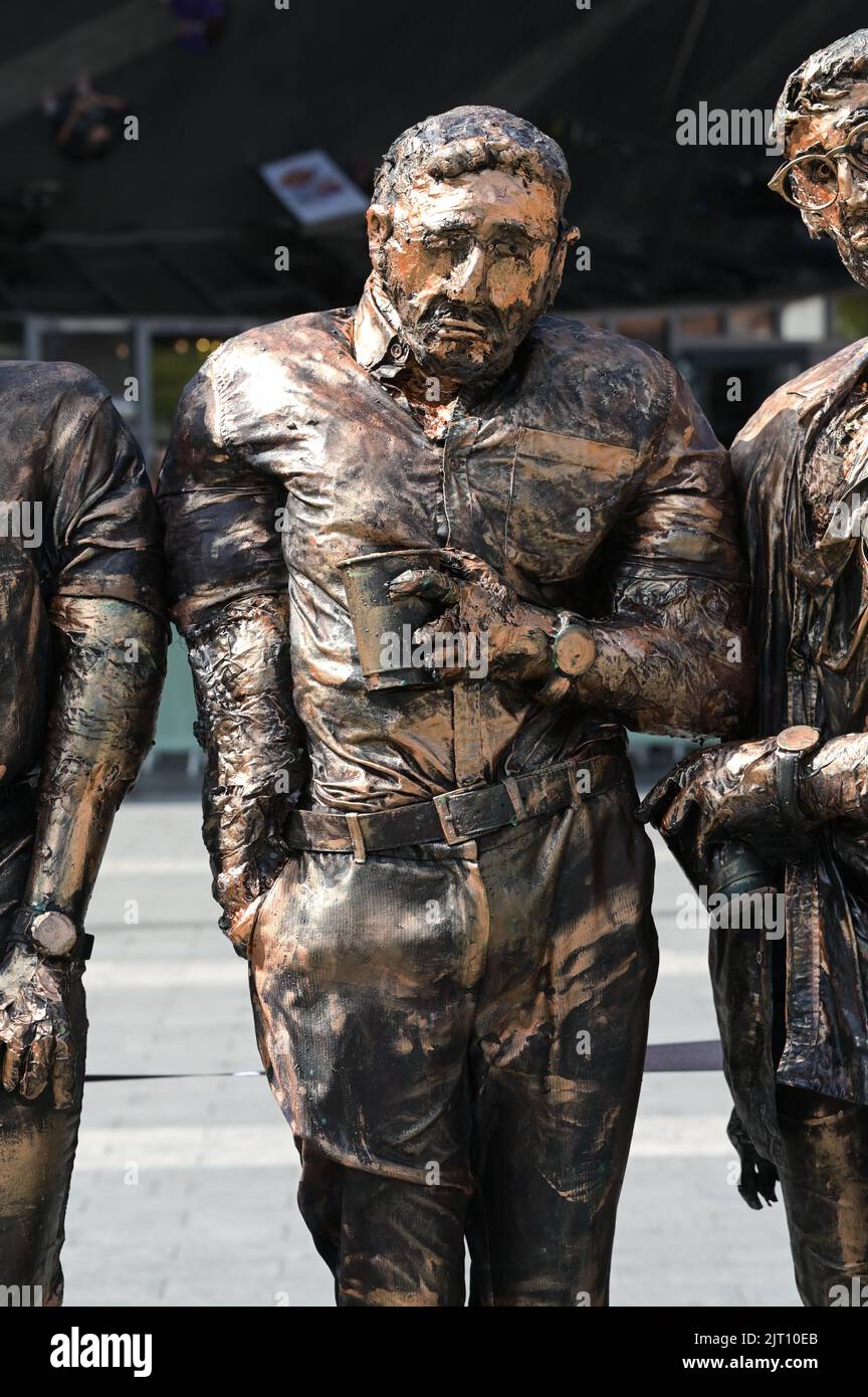 Four lads in jeans monument hi-res stock photography and images - Alamy