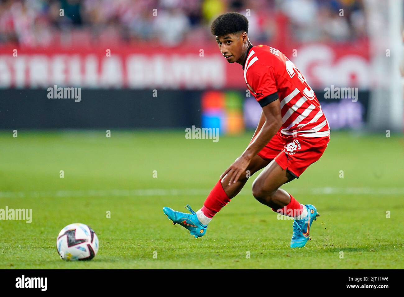Urena of Girona FC during the La Liga match between Girona FC and RC ...