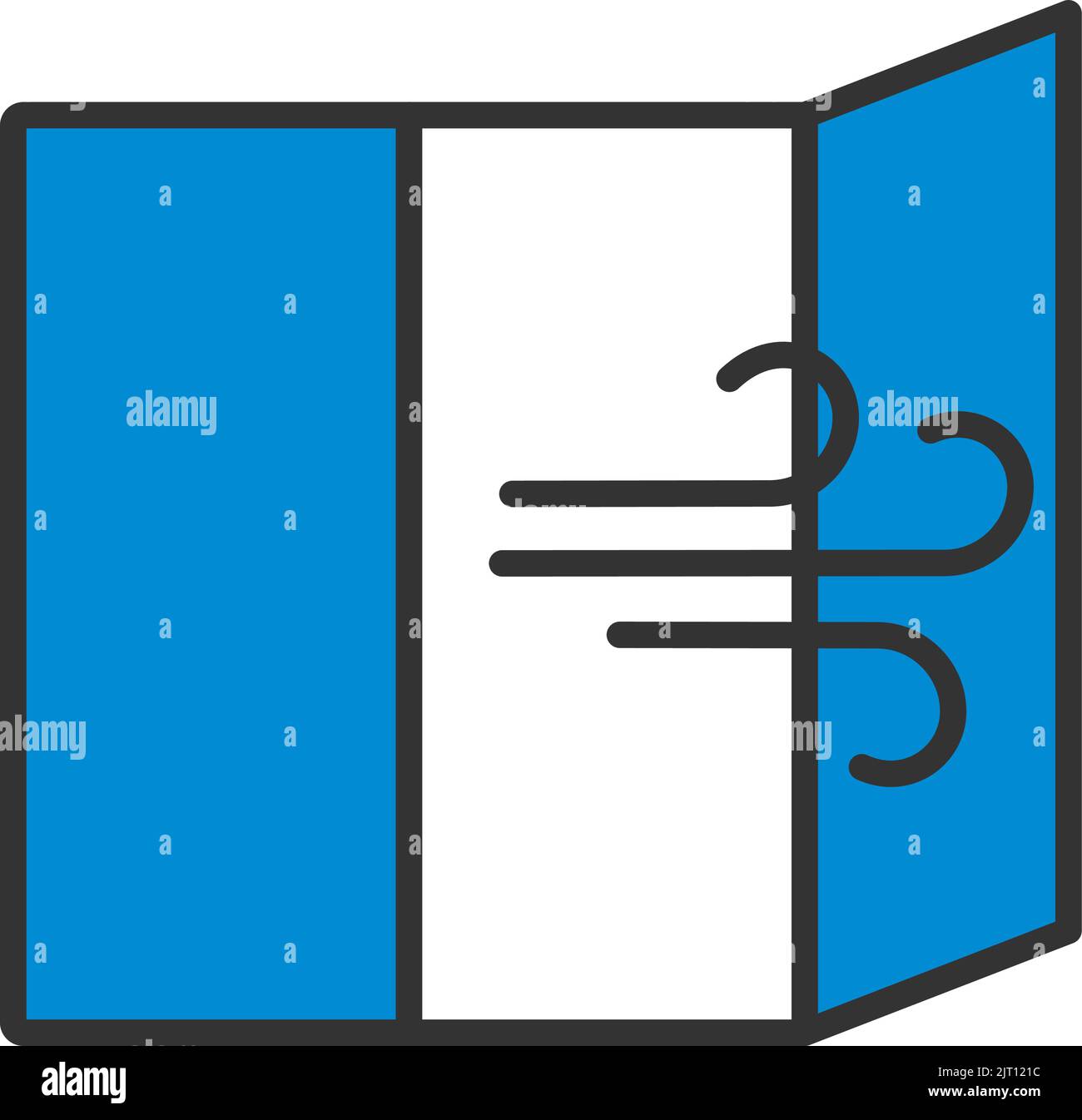 Room Ventilation Icon. Editable Bold Outline With Color Fill Design ...