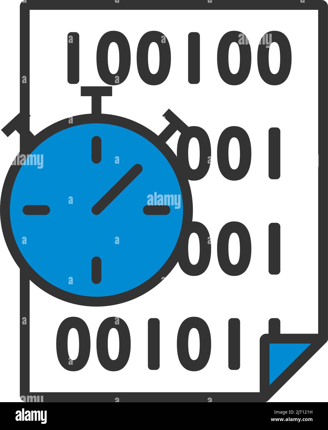 Fast Development Icon. Editable Bold Outline With Color Fill Design ...