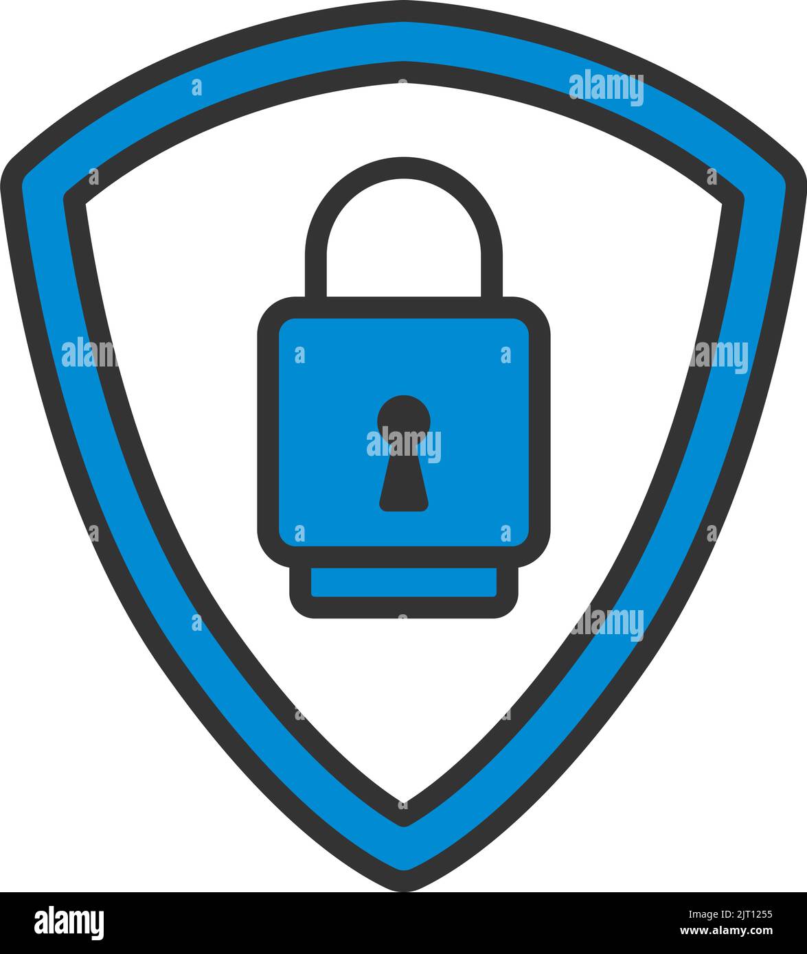 Data Security Icon. Editable Bold Outline With Color Fill Design ...