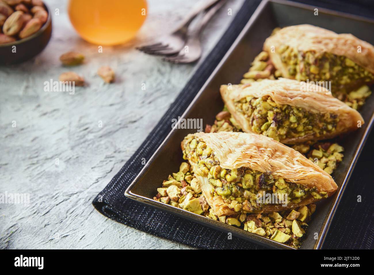 Arabic Cuisine; Traditional Arabic Dessert "Warbat" or "Shaabiyat" It ...