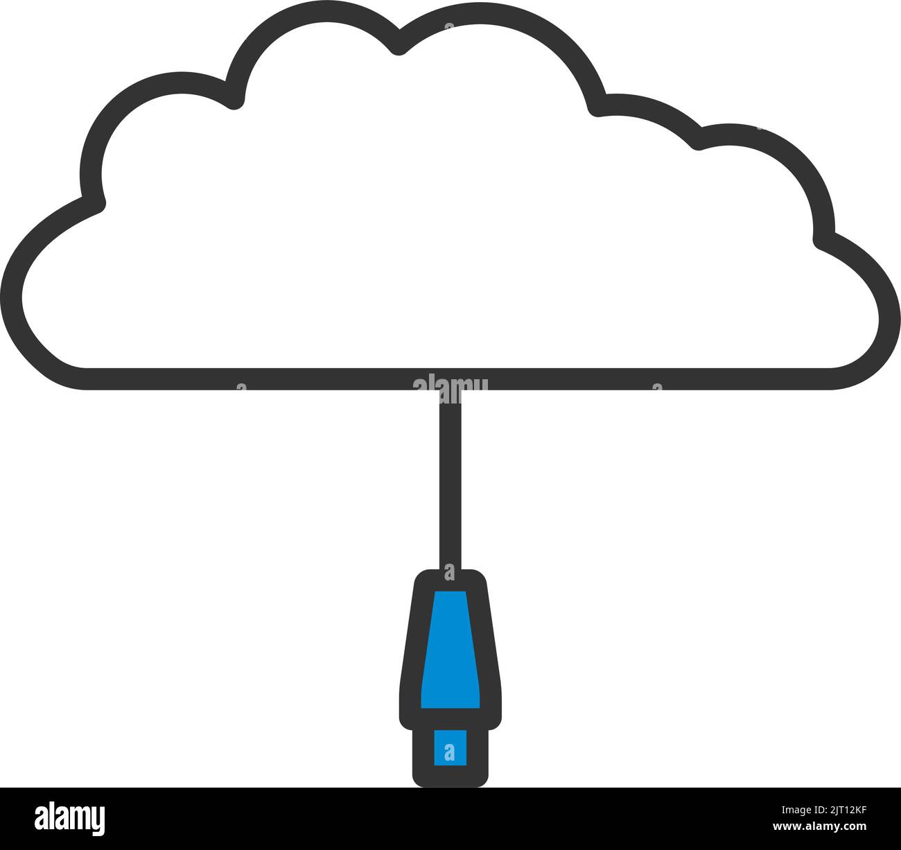 Network Cloud Icon. Editable Bold Outline With Color Fill Design ...