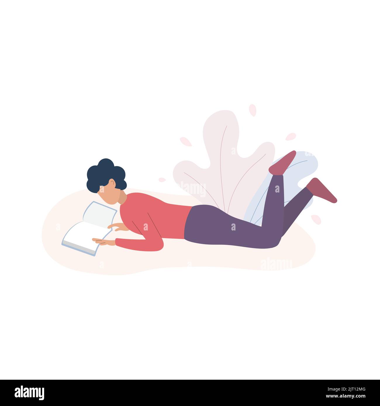 Cartoon boy lying on floor Stock Vector Images - Alamy