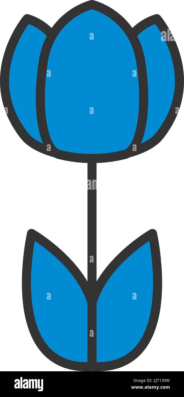 Spring Flower Icon. Editable Bold Outline With Color Fill Design ...