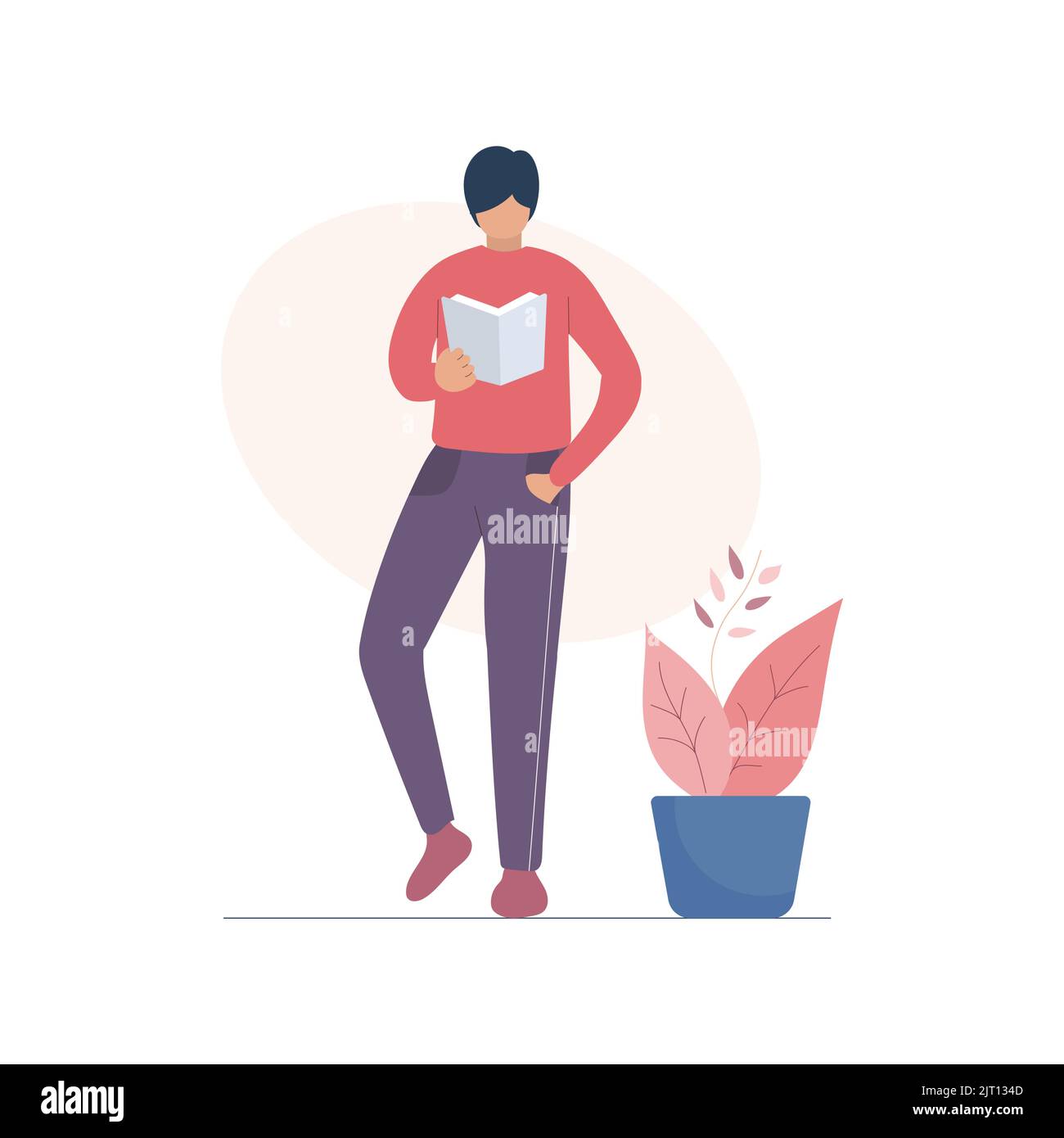 Book a man standing Stock Vector Images - Alamy