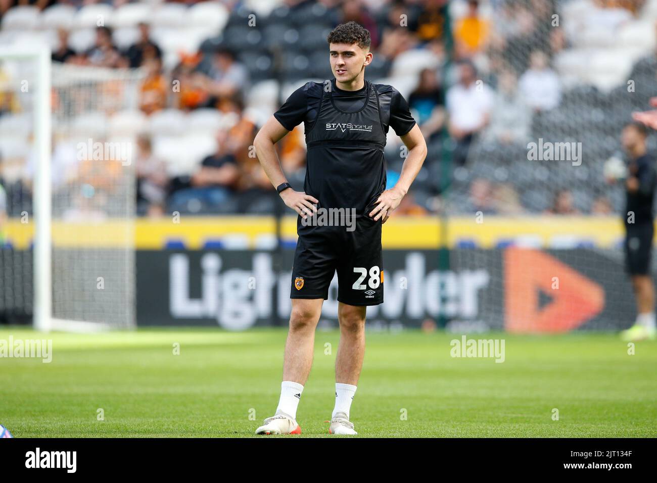 Callum Jones #28 of Hull City warms up before the game Stock Photo - Alamy