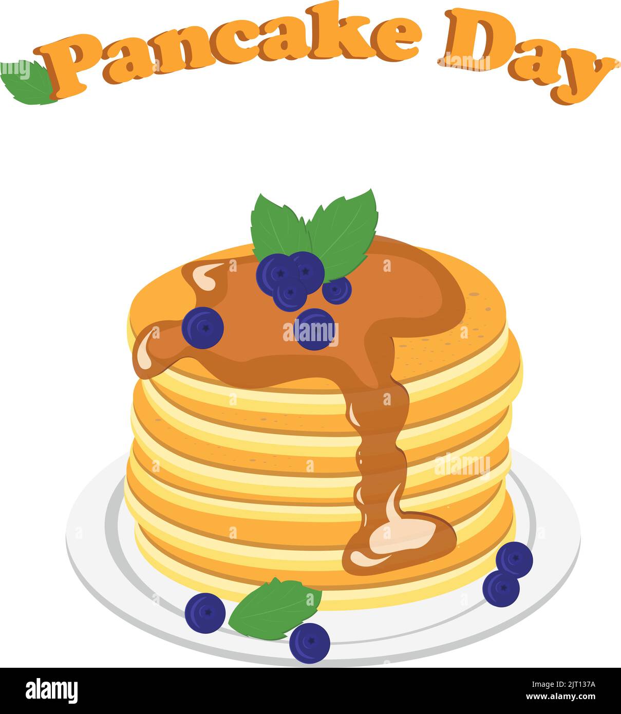 Stacked pancakes Stock Vector Images - Alamy