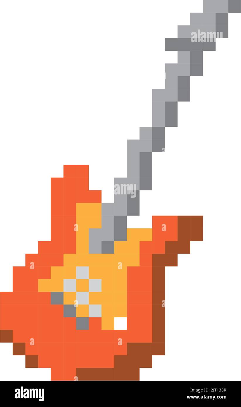 electric guitar pixel art style icon Stock Vector Image & Art - Alamy
