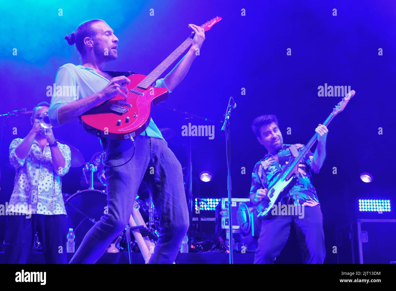 Modena, Italy. 26th Aug, 2022. The italian singer Carl Brave alias as ...