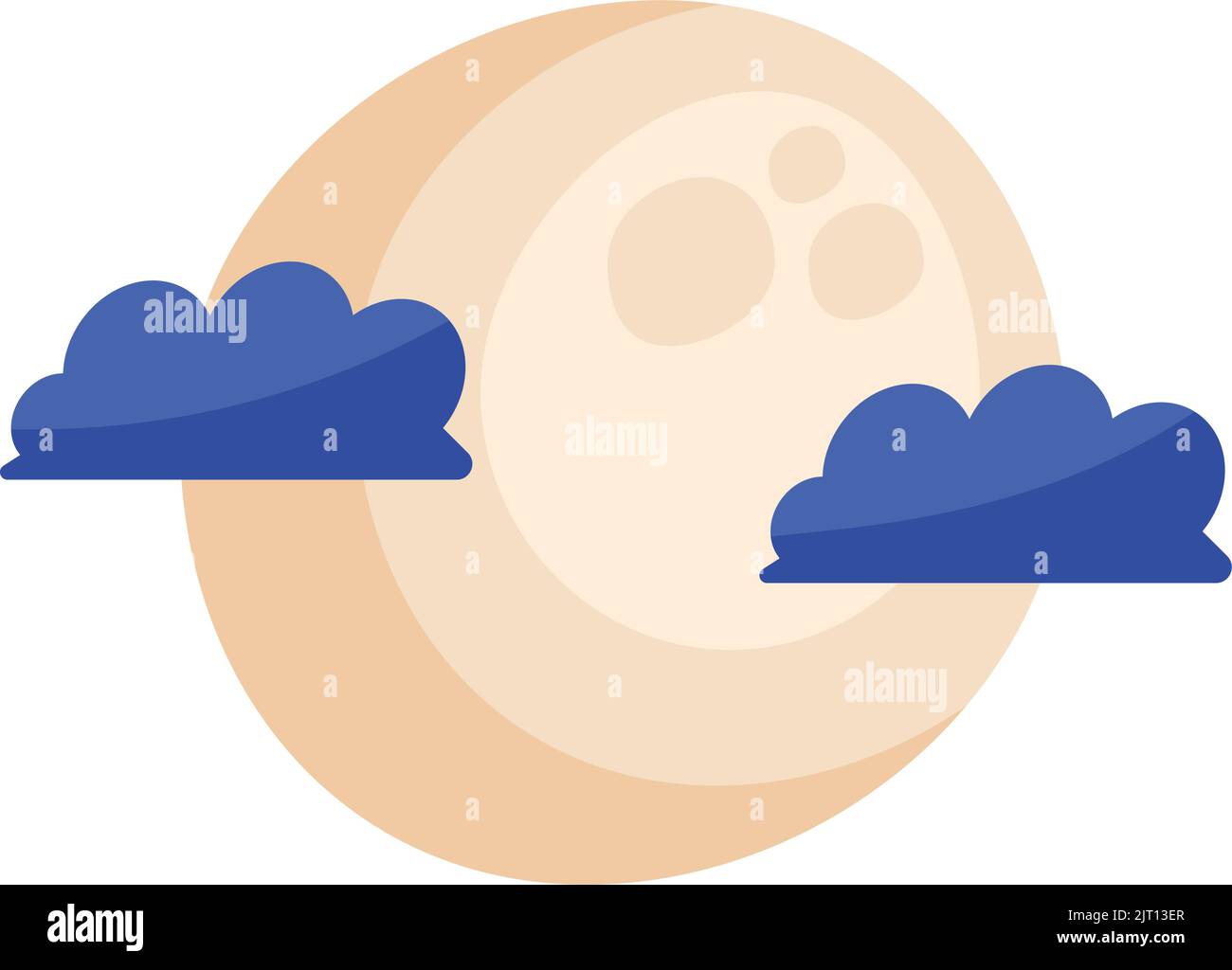 Sky clouds full moon Cut Out Stock Images & Pictures - Alamy