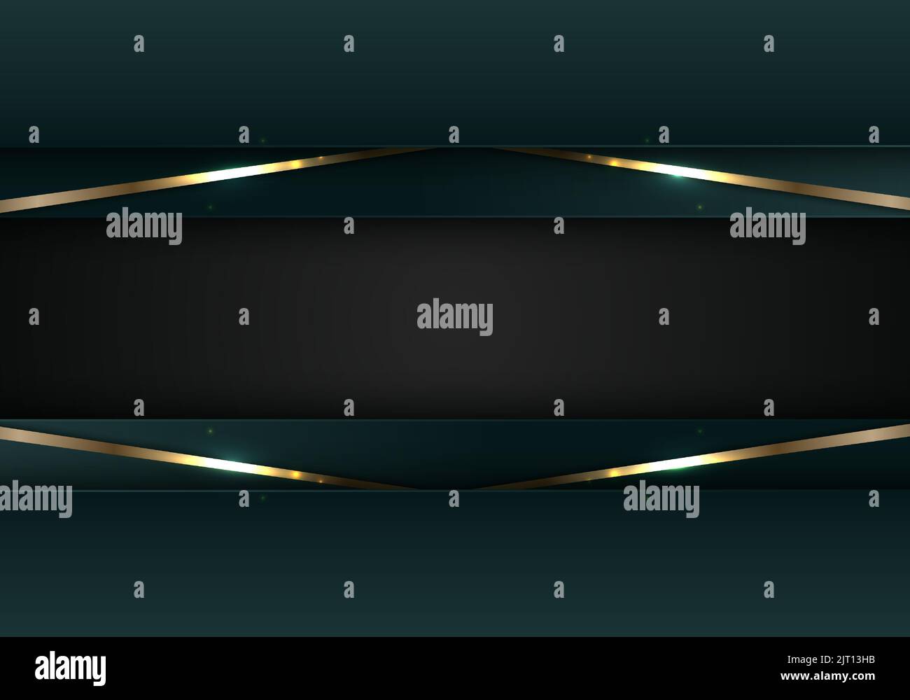 Banner web elegant 3D abstract green stripes shapes with lighting shiny ...