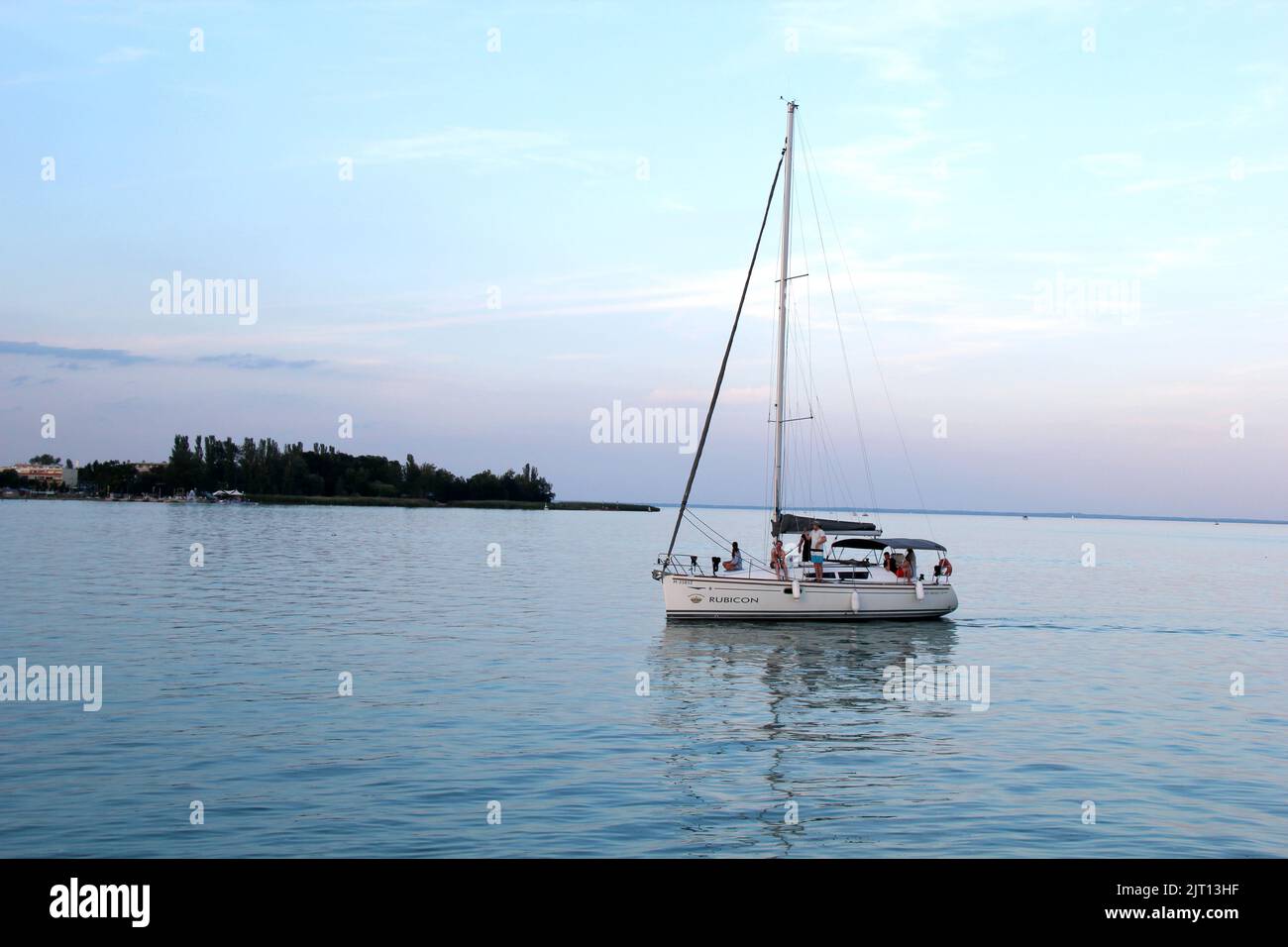 Balatonfured - August 12 2021: Balatonfüred Lake Balaton in Hungary ...