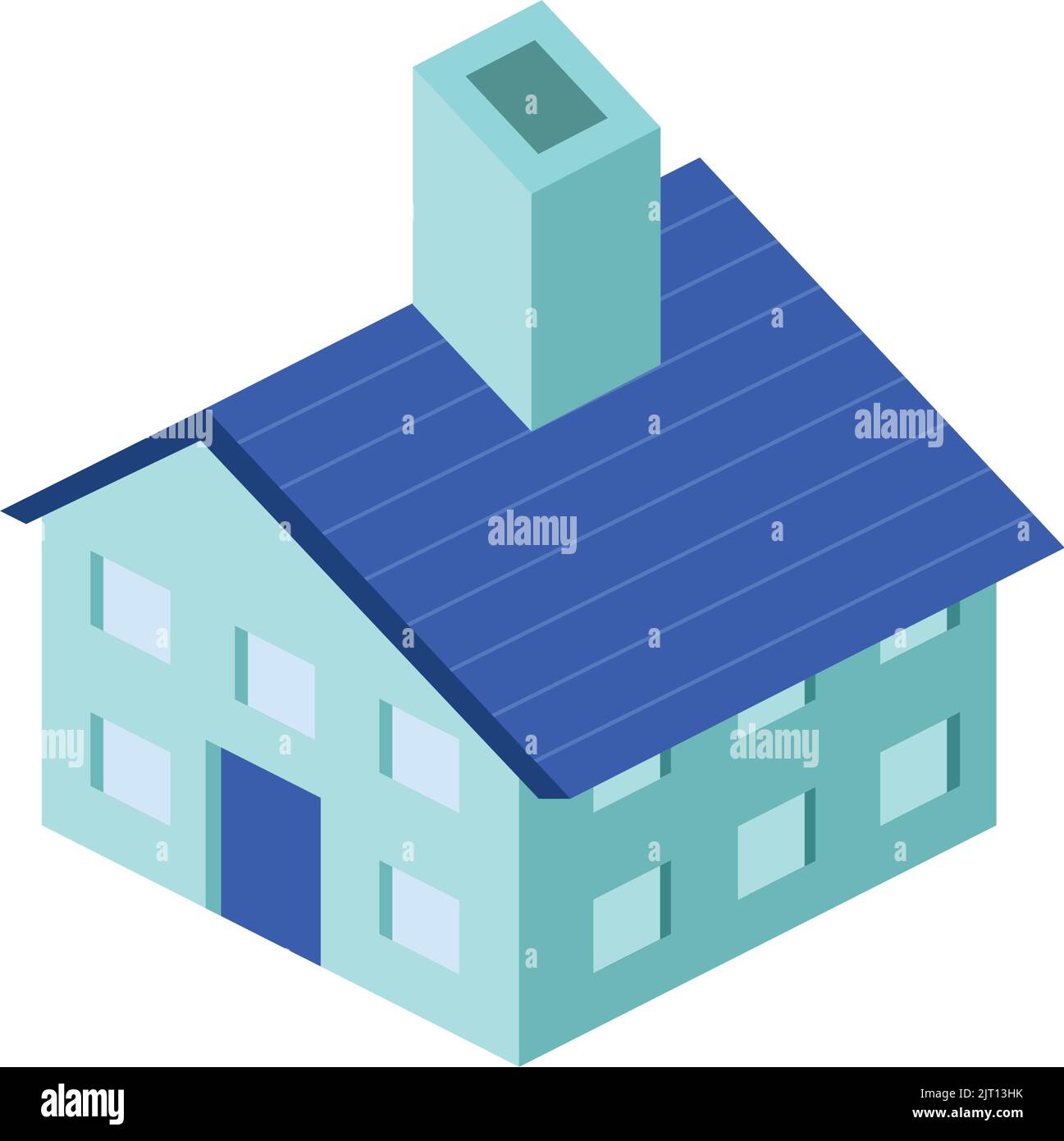 little house with chimney isometric icon Stock Vector Image & Art - Alamy