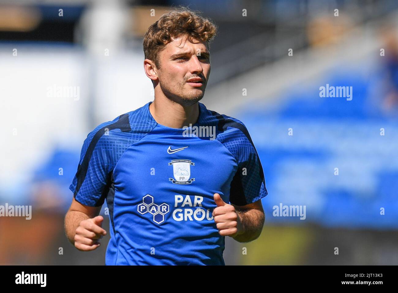 Ryan Ledson (18) of Preston North End during the pre-game warmup Stock ...