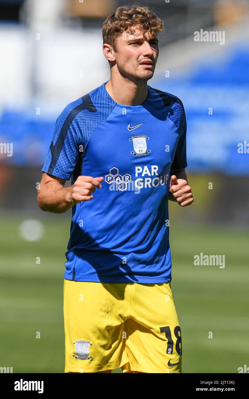 Ryan Ledson (18) of Preston North End during the pre-game warmup Stock ...