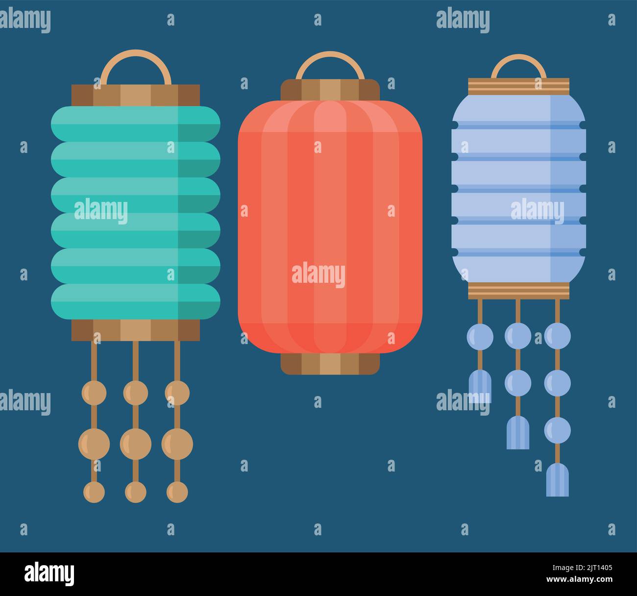 Three chinese lamps hi-res stock photography and images - Alamy