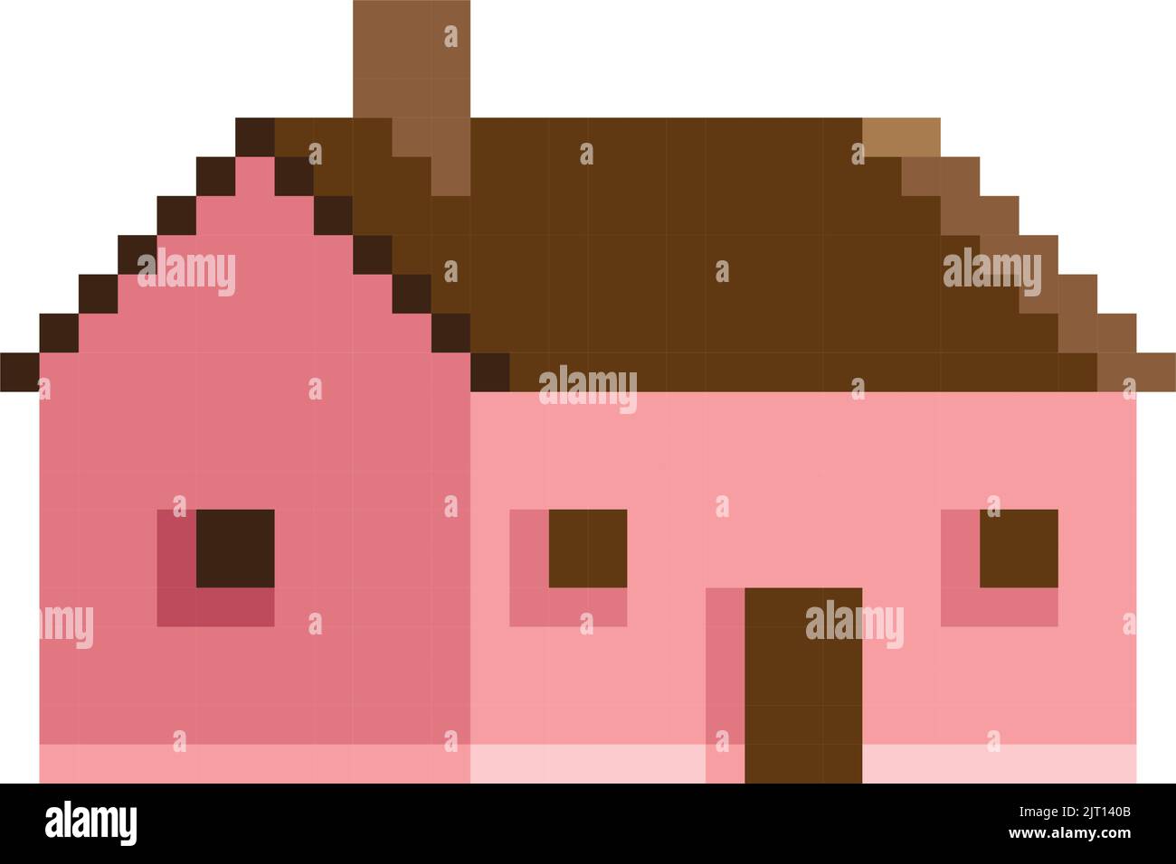 House Pixel Art Style Icon Stock Vector Image And Art Alamy