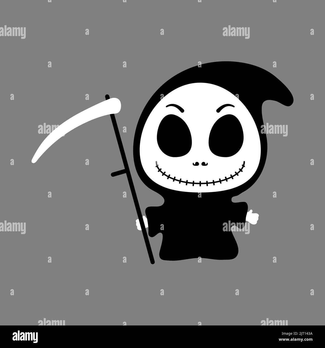 Cute grim reaper. Flat style. Vector illustration Stock Vector Image ...