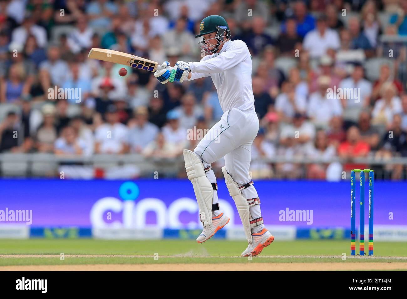 Rassie van der Dussen batting for South Africa Stock Photo - Alamy
