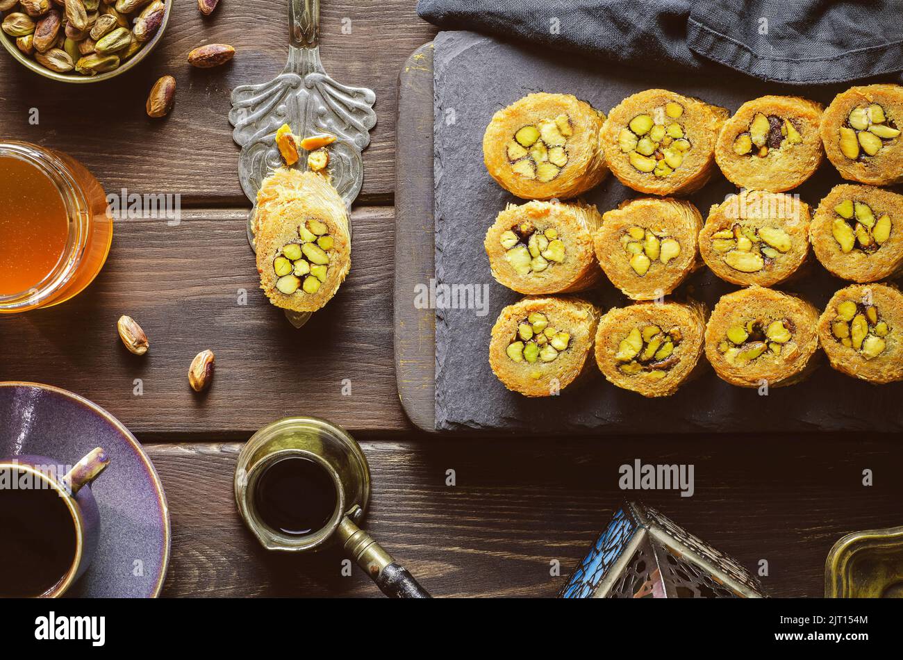 Arabic cuisine; Middle Eastern traditional pastries and Ramadan famous ...