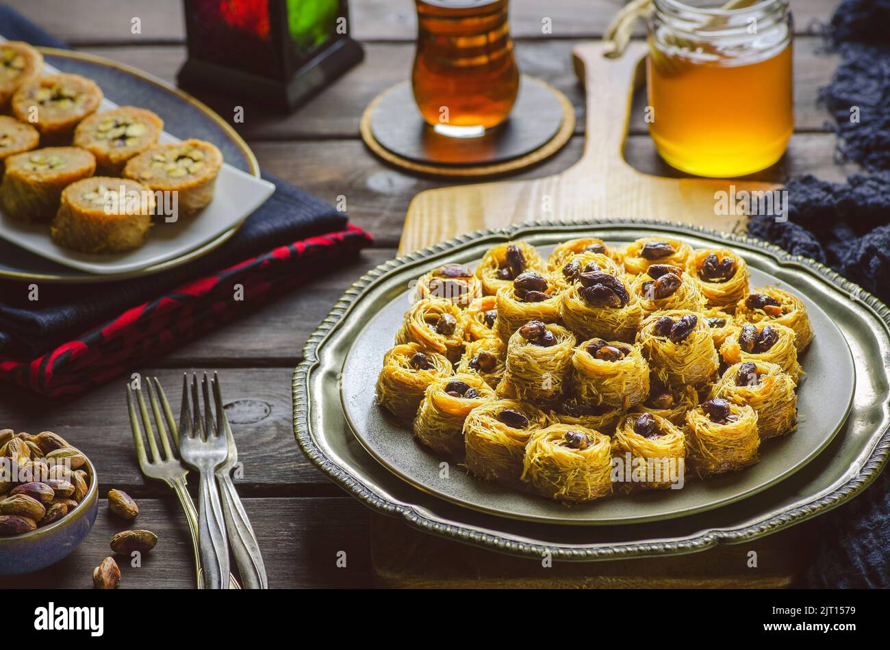 Arabic cuisine; Middle Eastern traditional pastries and Ramadan famous ...