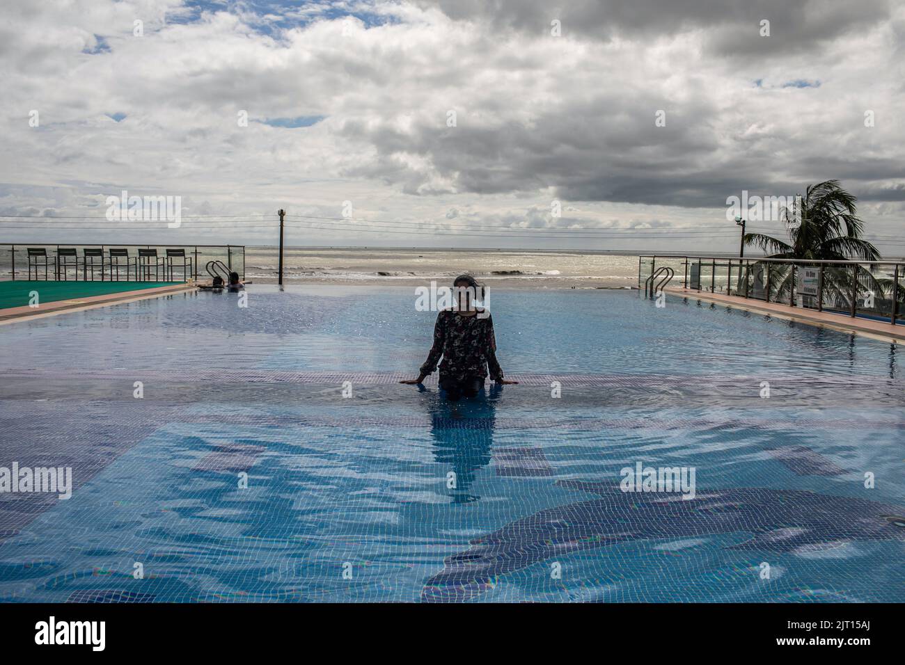 A woman seen in the Hotel Jol Torongo swimming pool near Cox's Bazar ...
