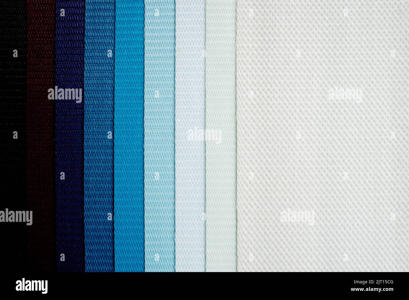 Catalog of different shades of fabric colors. Variety of color of dense ...