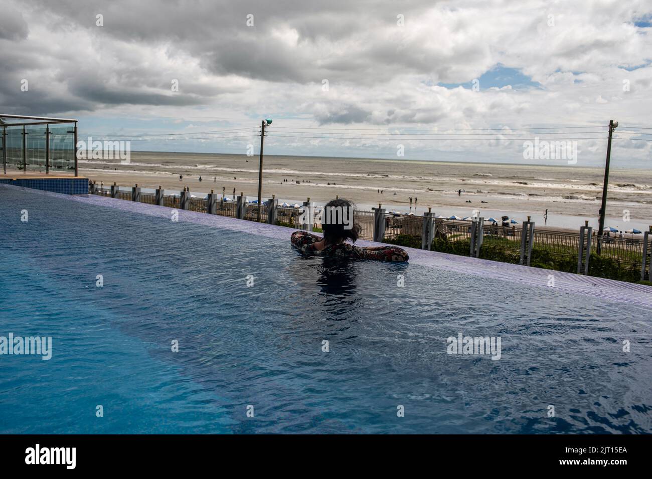 Cox Bazar, Bangladesh. 23rd Aug, 2022. A woman seen in the Hotel Jol ...