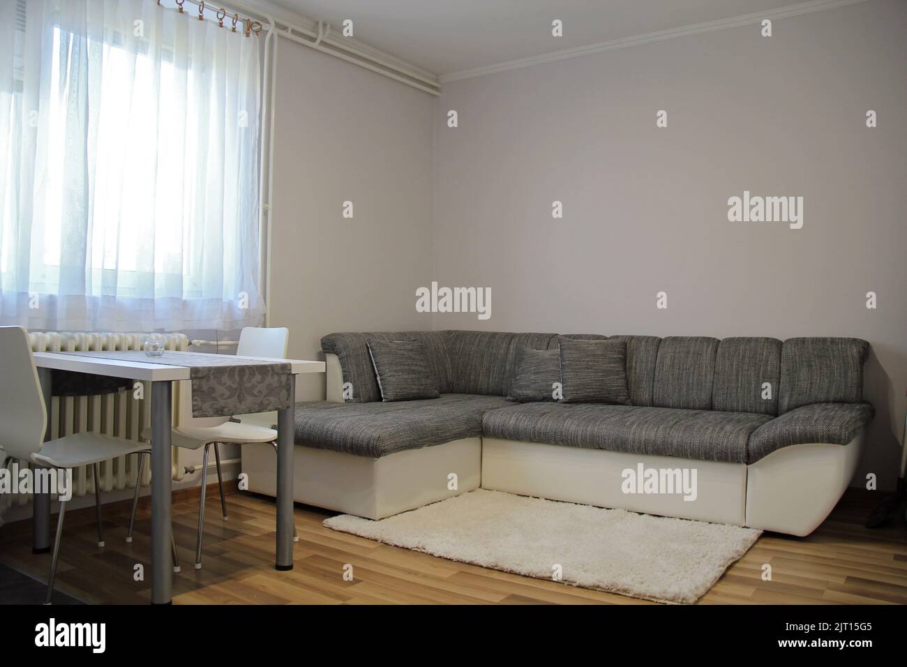 Apartment Interior Living Room and Dining Area in European Style Stock ...