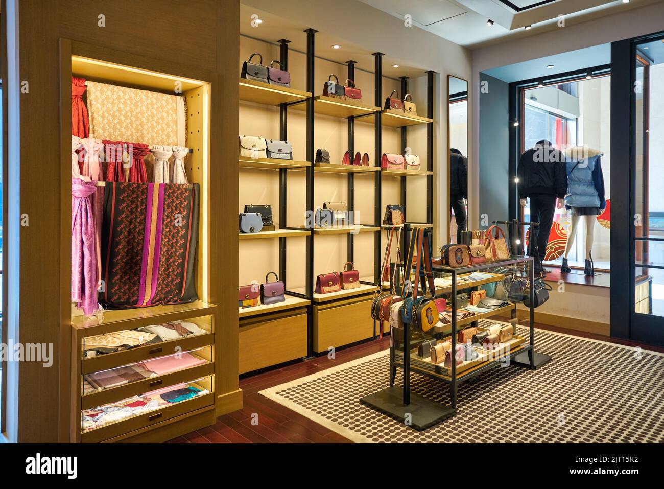 KUALA LUMPUR, MALAYSIA - CIRCA JANUARY, 2020: interior shot of Coach ...