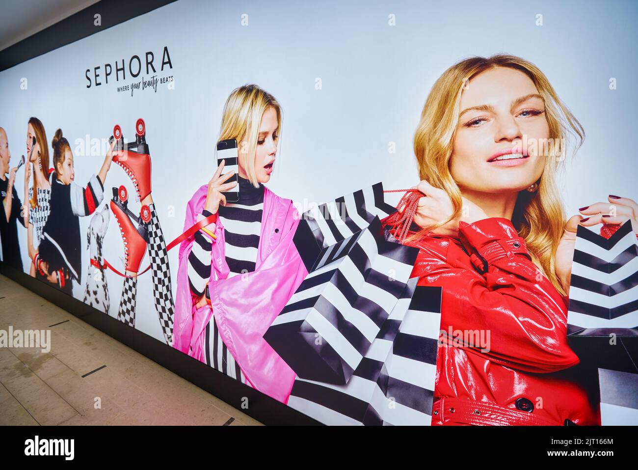 KUALA LUMPUR, MALAYSIA - JANUARY 18, 2020: Sephora ad as seen in ...
