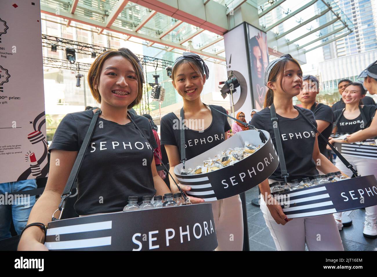 KUALA LUMPUR, MALAYSIA - JANUARY 18, 2020: Sephora grand opening day ...