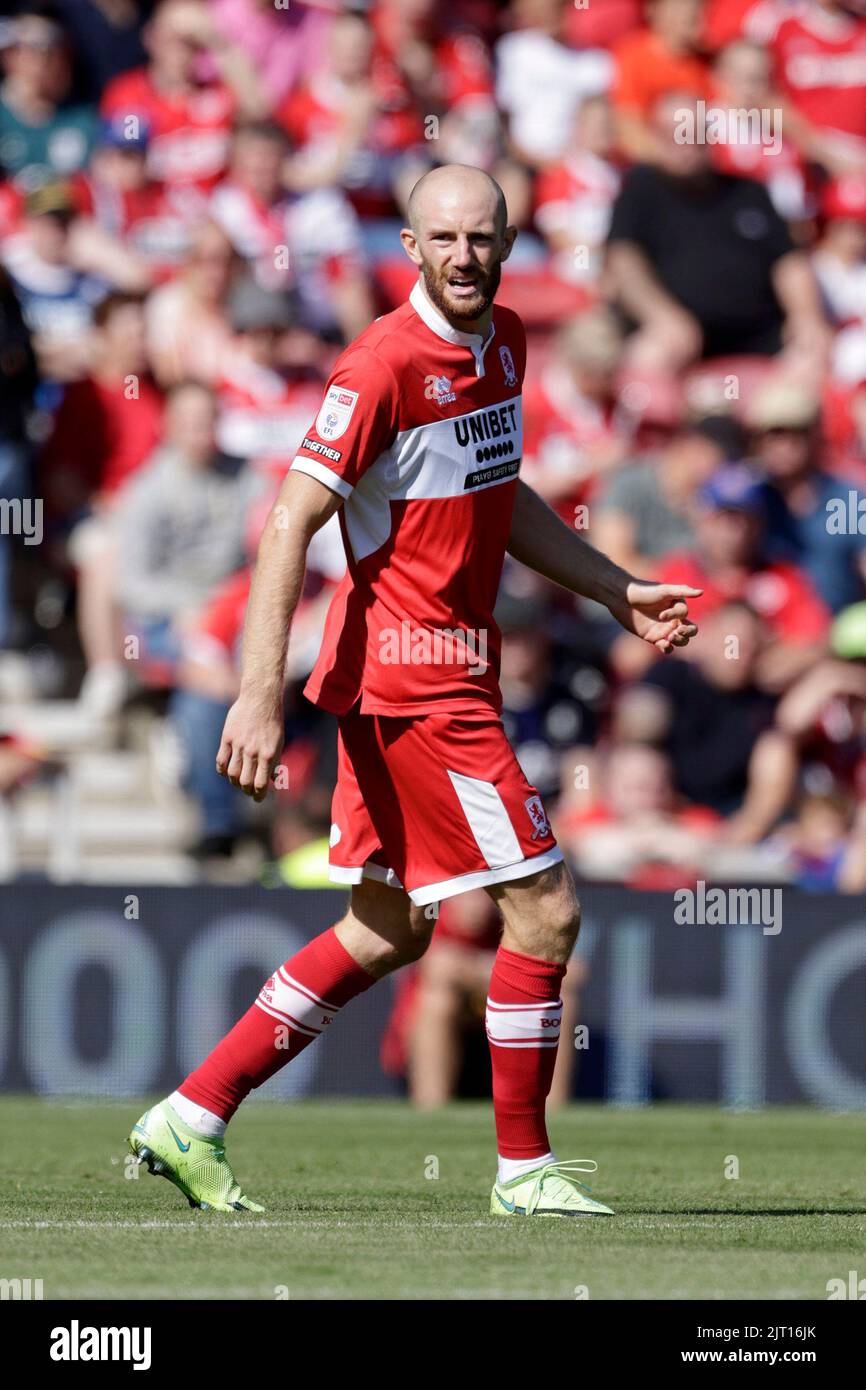 Middlesbrough's Matthew Clarke in action during the Sky Bet ...