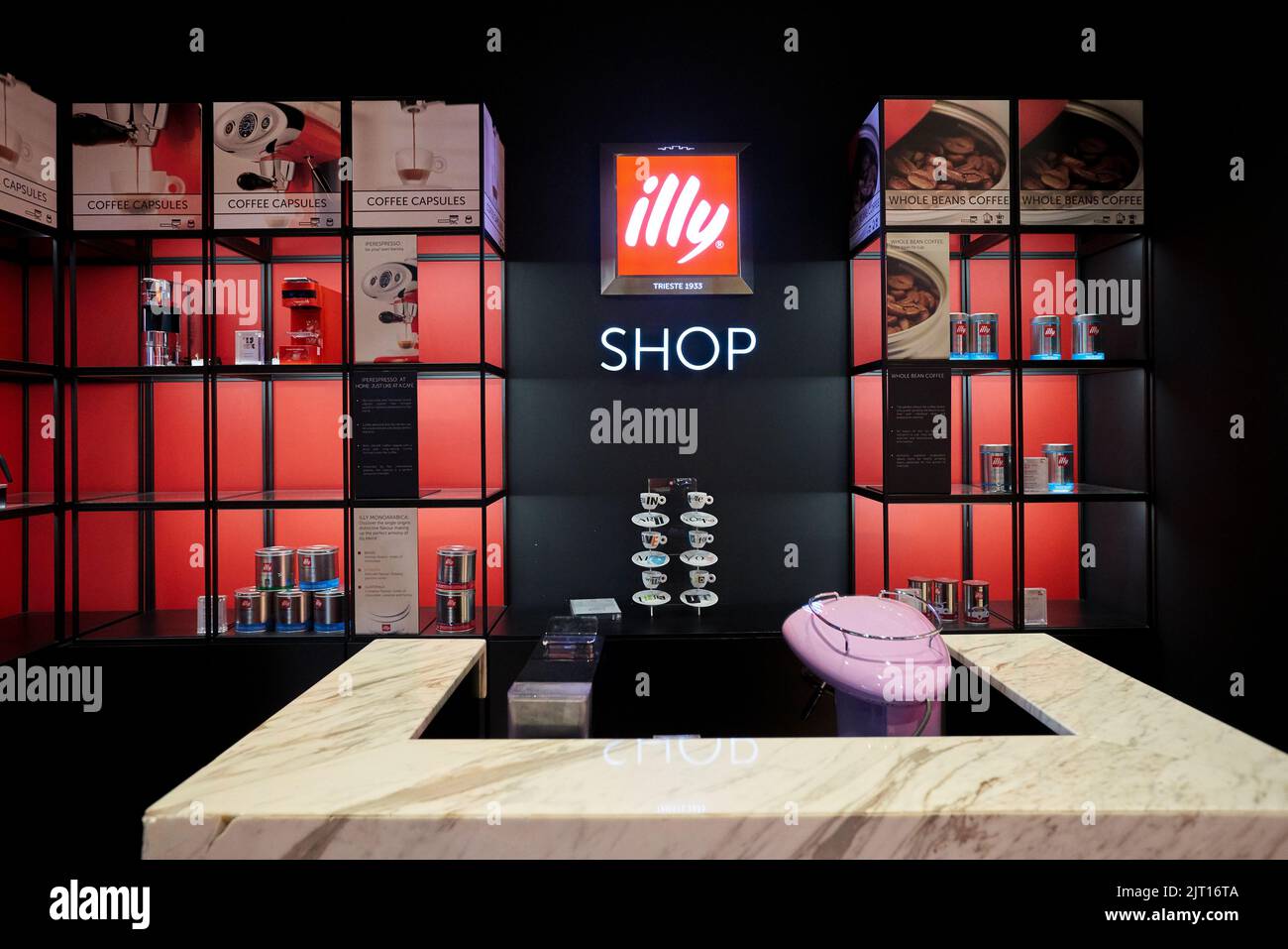 KUALA LUMPUR, MALAYSIA - CIRCA JANUARY, 2020: interior shot of Illy ...