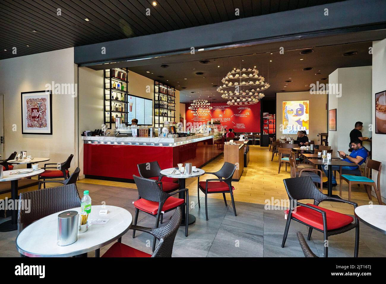 KUALA LUMPUR, MALAYSIA - CIRCA JANUARY, 2020: interior shot of Illy ...
