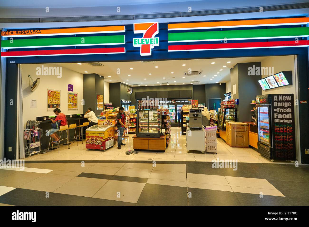 KUALA LUMPUR, MALAYSIA - CIRCA JANUARY, 2020: 7-Eleven store at a shopping mall in Kuala Lumpur ...
