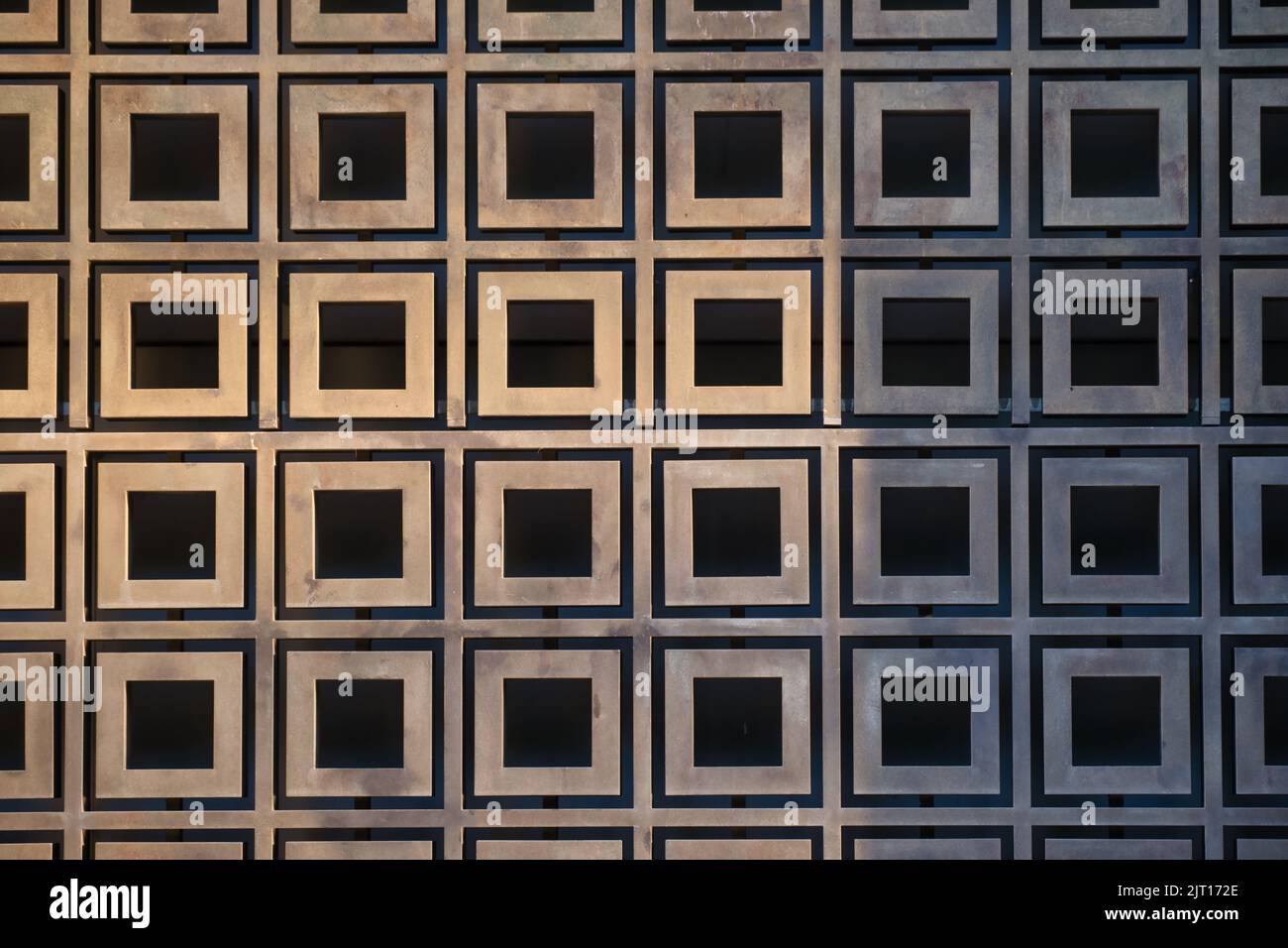 Grid of wooden squares Stock Photo - Alamy