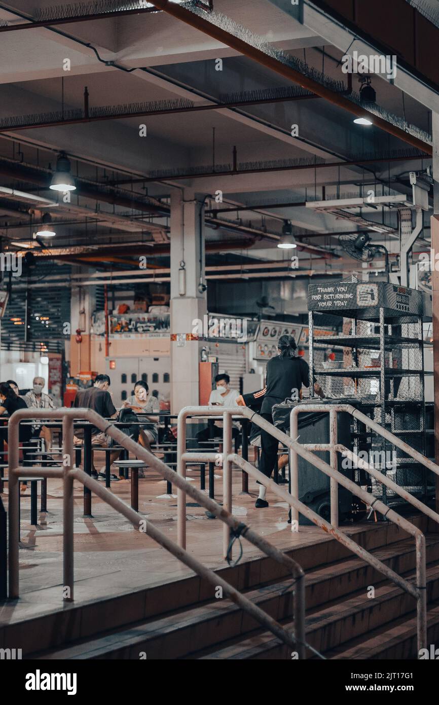 A vertical shot of an entrance to the cafeteria Stock Photo - Alamy