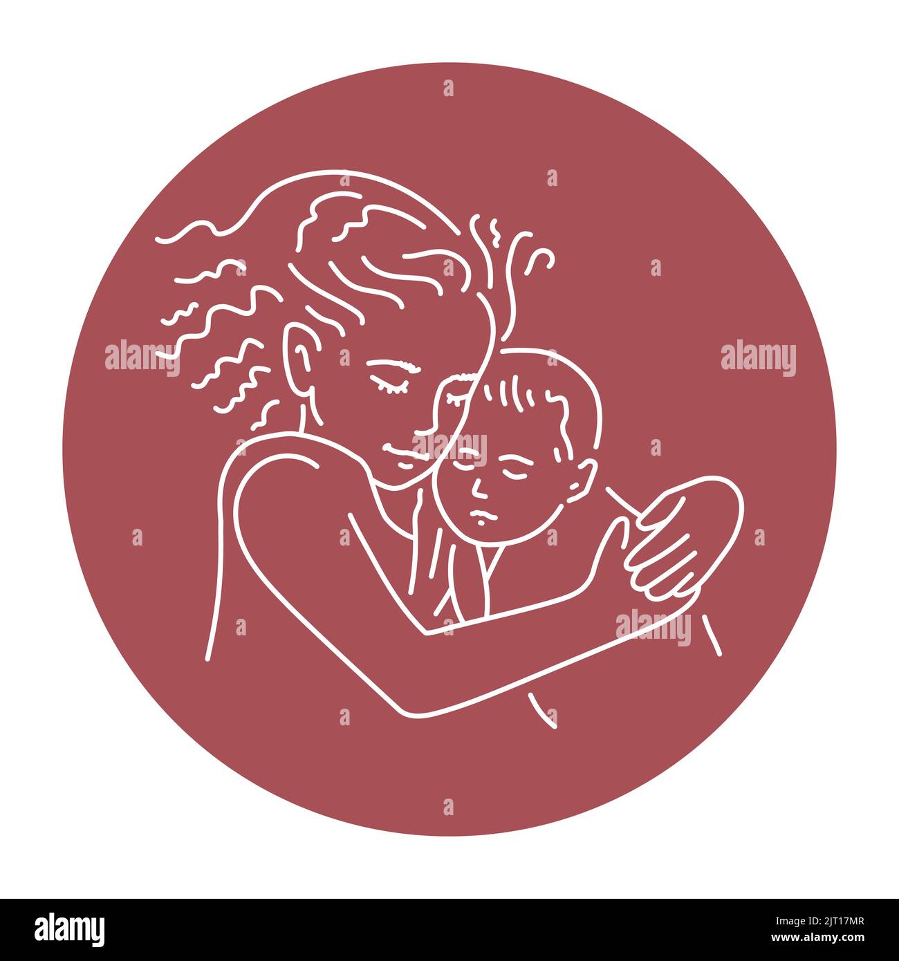 Sister and brother color line illustration Stock Vector Image & Art - Alamy