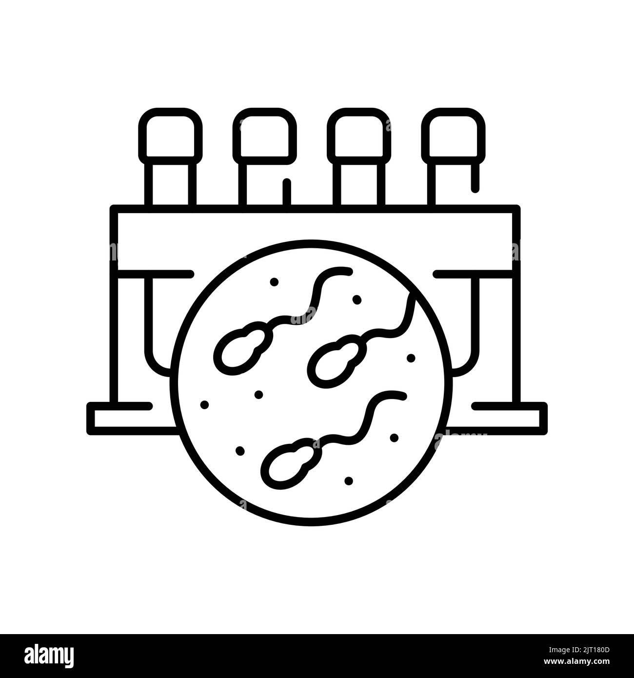 Semen collection olor line icon. Pregnancy. Pictogram for web page ...